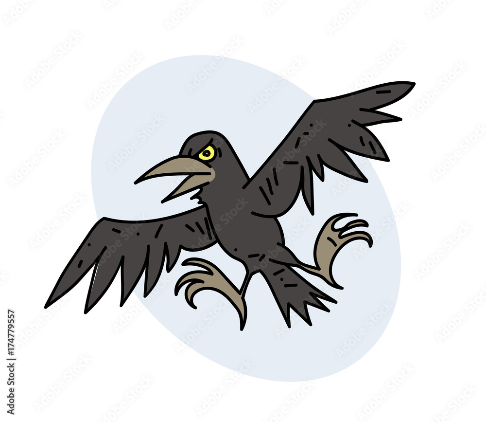 Scary Crow Cartoon
