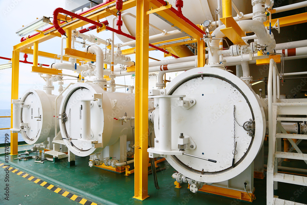 Offshore construction platform for production oil and gas. Oil and gas ...