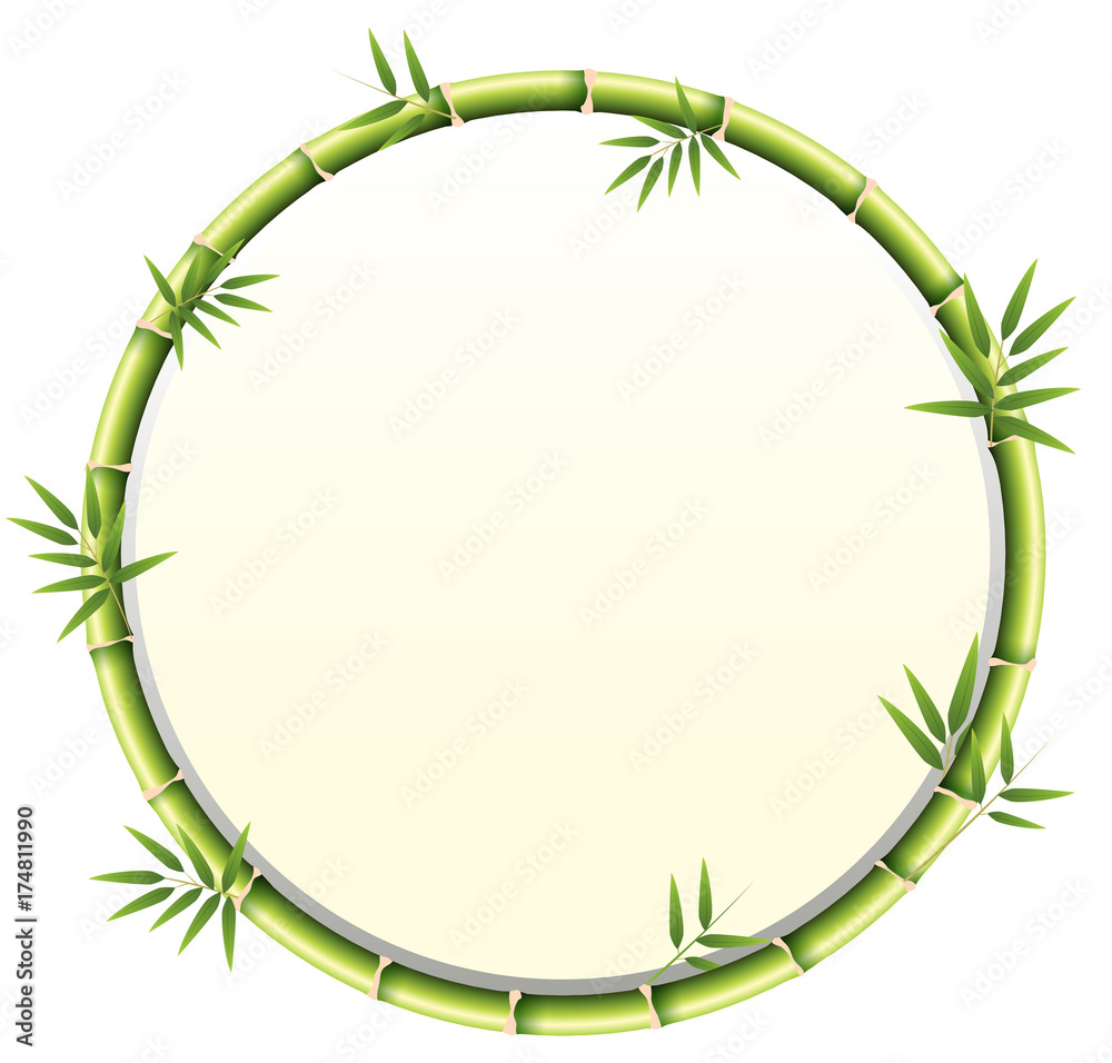 Curved bamboo frame design Stock Vector | Adobe Stock