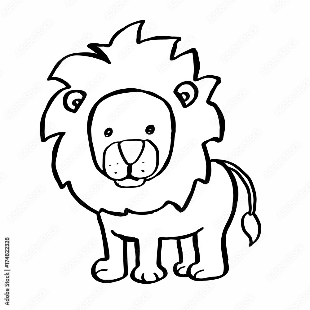 Cute Lion Coloring Pages