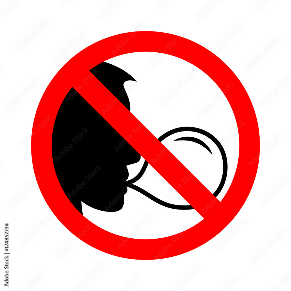 Sign no chewing gum. Vector illustration. Stock Vector | Adobe Stock