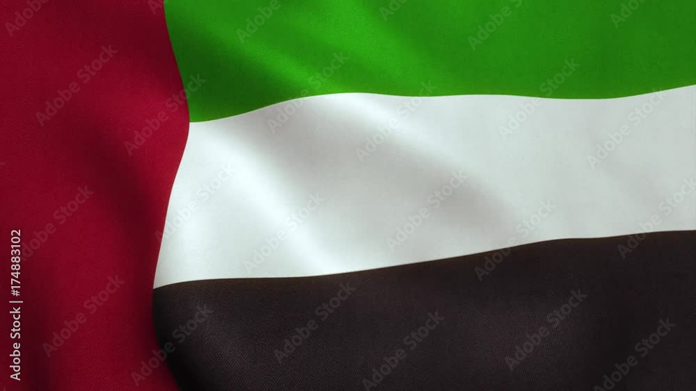 UAE Flag of the United Arab Emirates including Dubai and Abu Dhabi ...