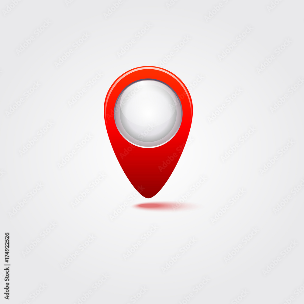 red map marker vector illustration Stock Vector | Adobe Stock