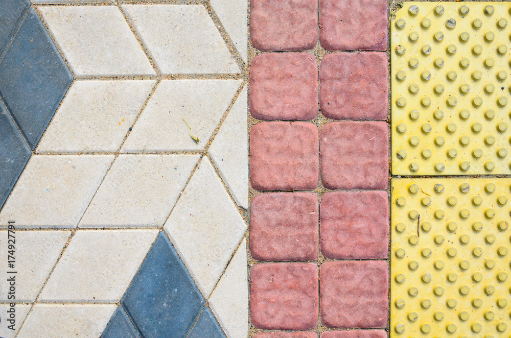 Tactile Paving Slabs Texture . Blind way.Traffic route for blind ...