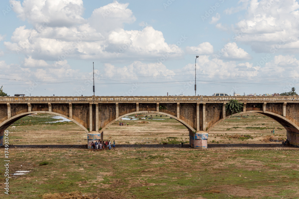 Historic Albert Victor bridge in Madurai. One of the oldest bridges in ...