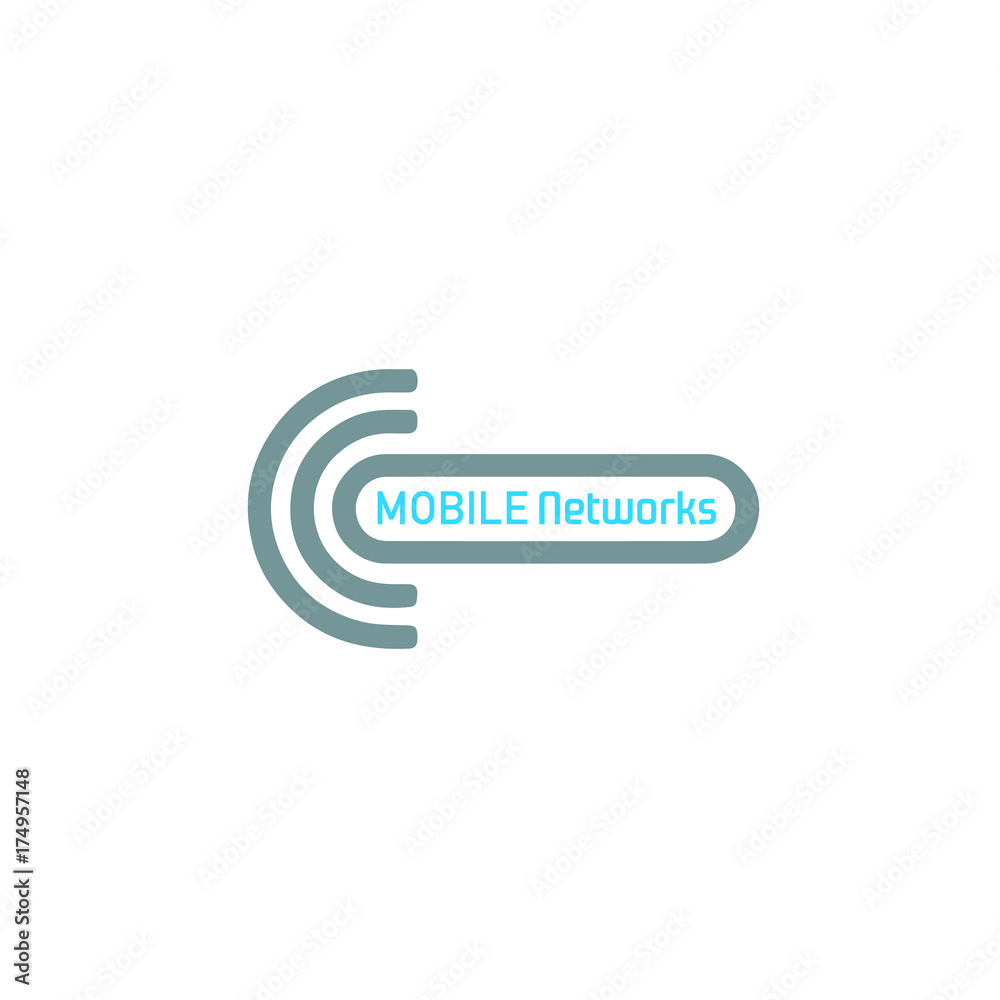 mobile-networks-logo-vector Stock Vector | Adobe Stock