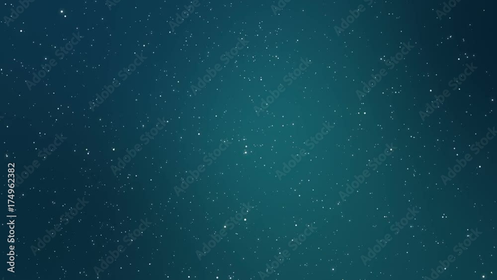 Starry night sky animation made of sparkly white light particles ...