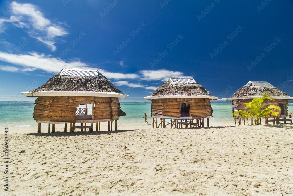 Plakát samoan fale bungalow at the beach in samoa savaii lano beach ...