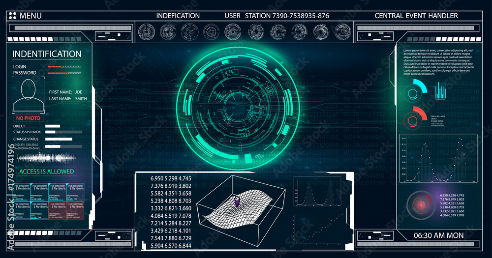 Radar screen. Vector illustration for your design. Technology ...