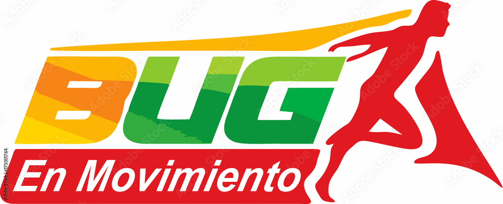 Logo de la campaña buga en movimiento Stock Photo | Adobe Stock