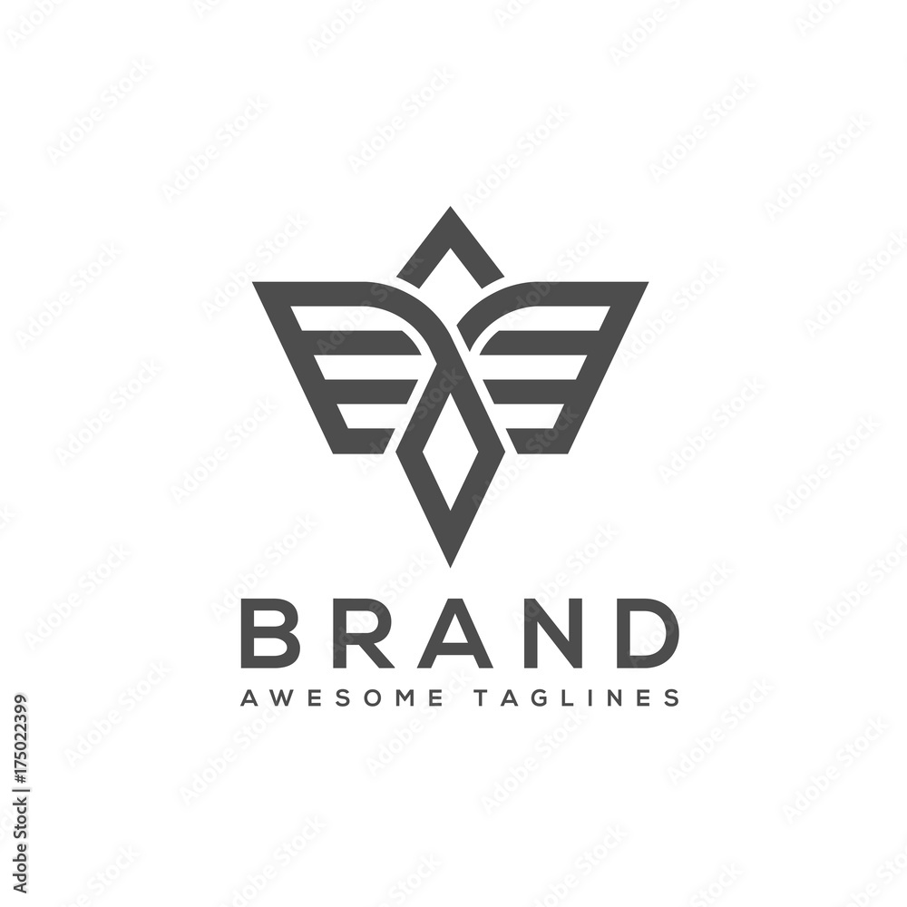 best simple Vector wings logo . Winged logo company and icon wing ...