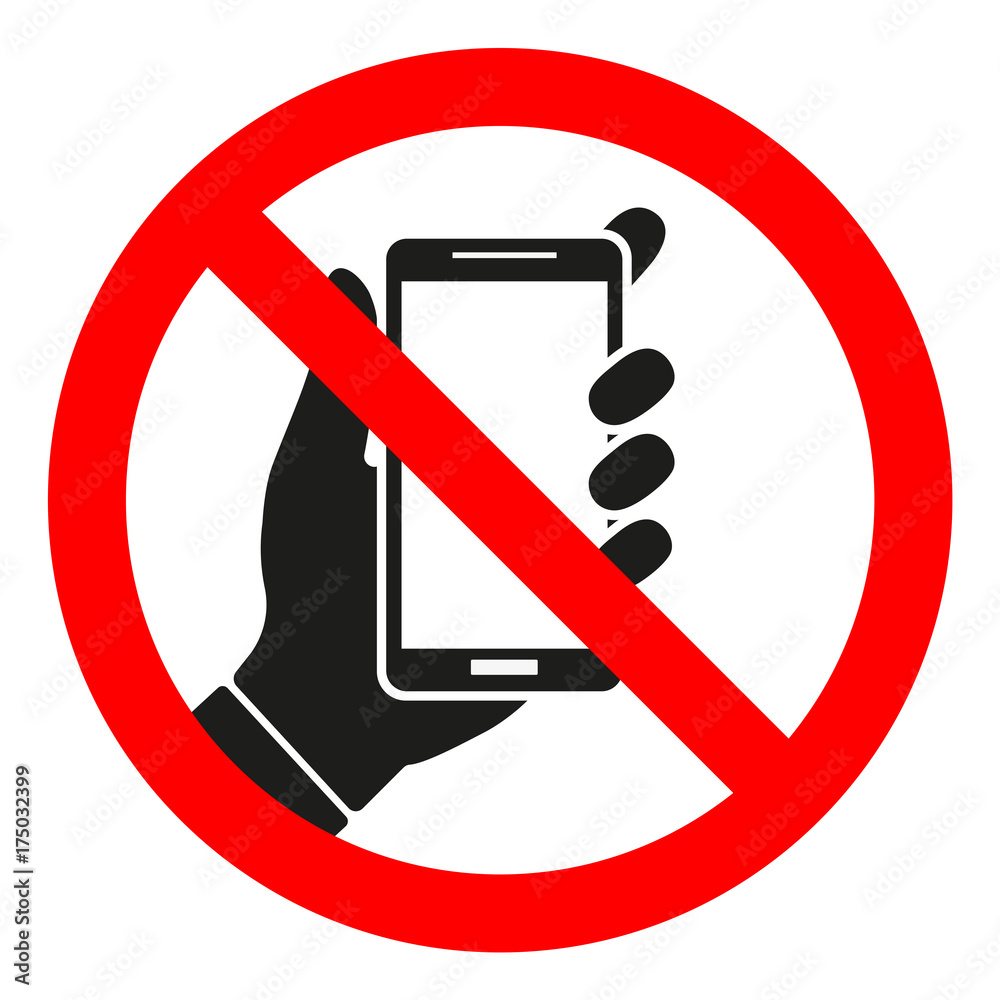 sign forbidden phone on white background Stock Vector | Adobe Stock