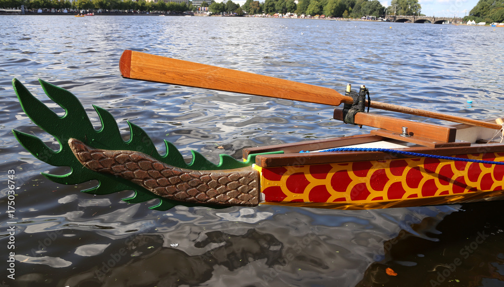 Drachenboot Heck Detail Stock-Foto | Adobe Stock