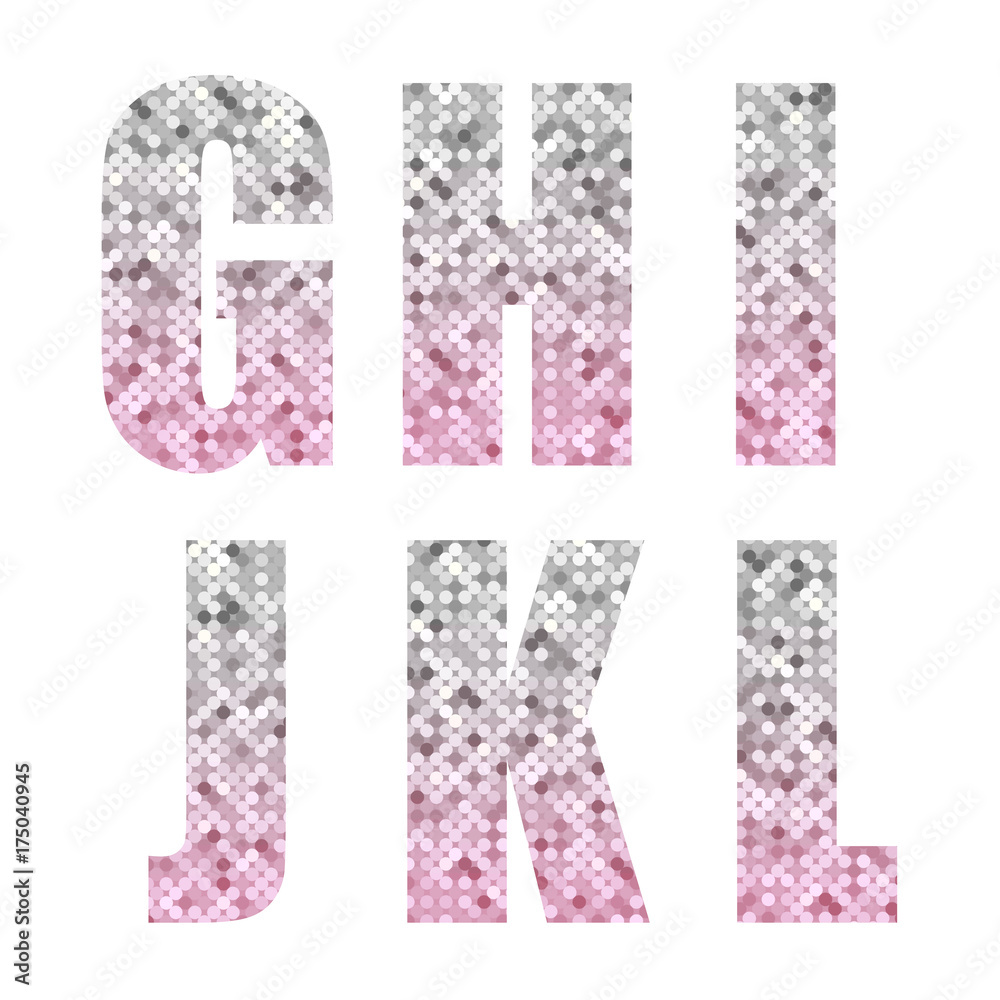 The Letter I In Pink Glitter