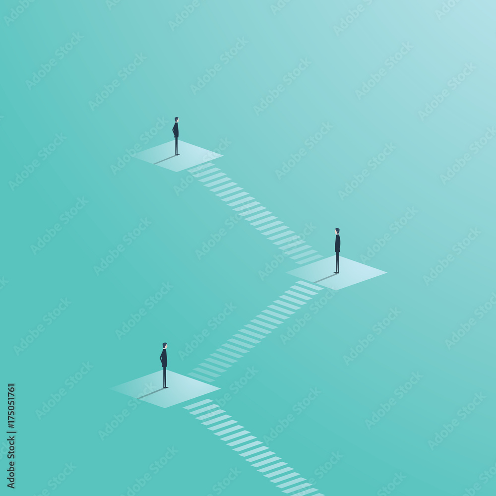 Corporate ladder or organizational chart in company structure vector ...