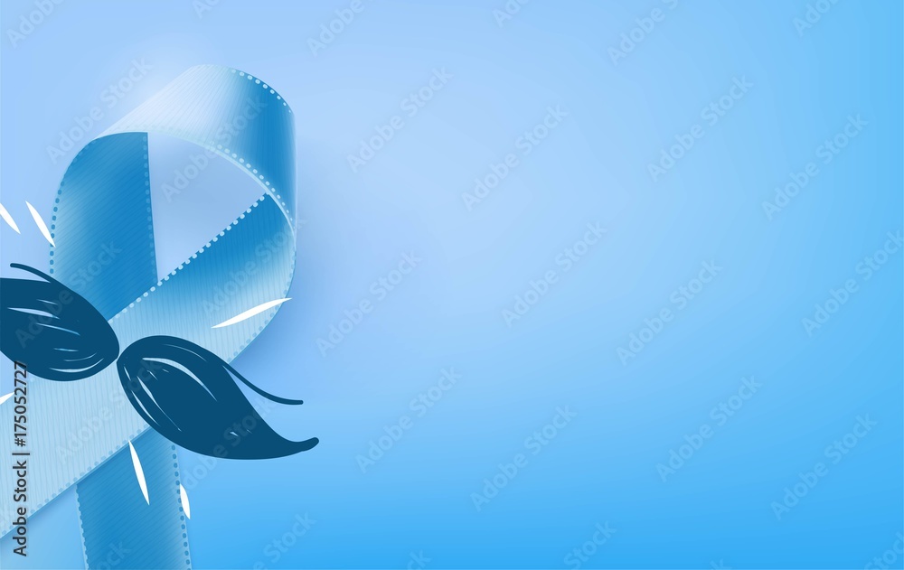 Vetor do Stock: Prostate Cancer Blue Awareness Ribbon Background ...
