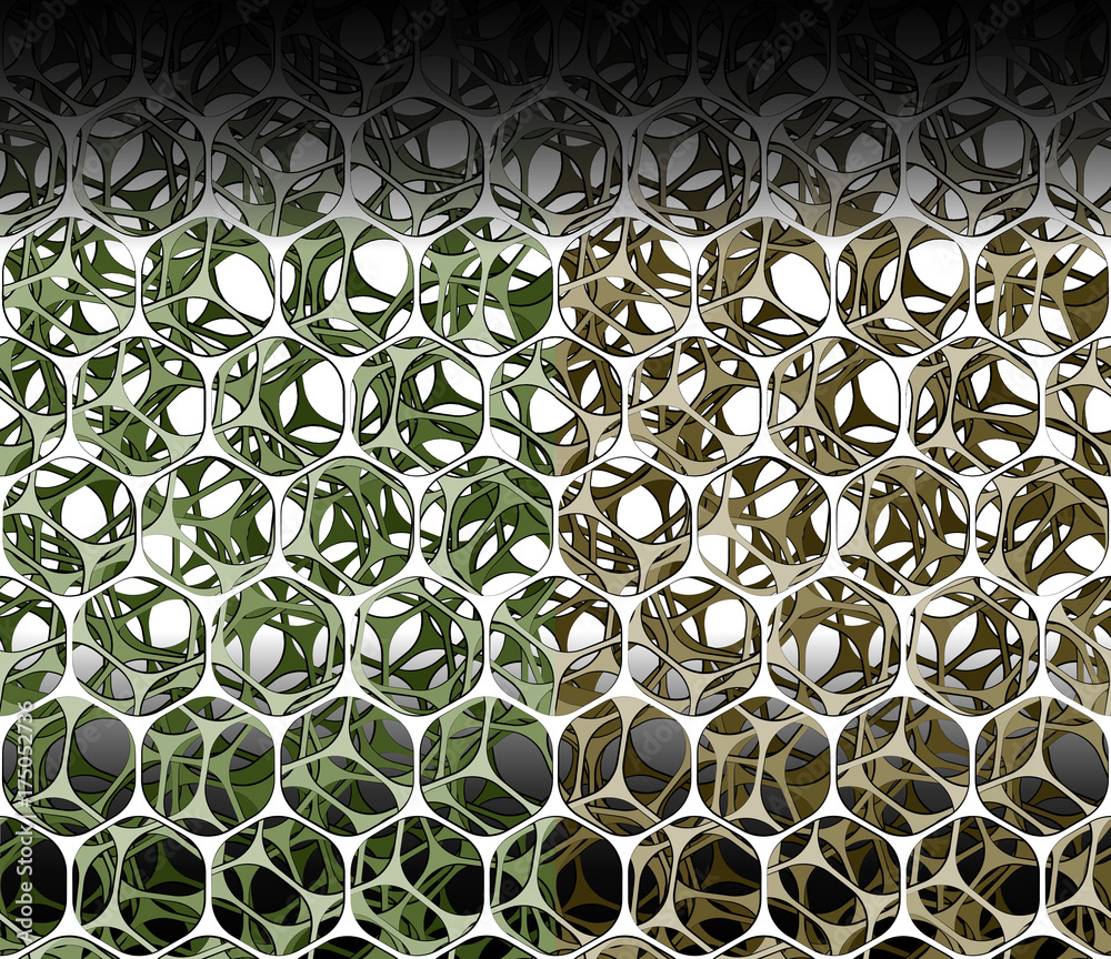 Vector 3D patterns resembling interwoven mesh, bone marrow or a foam ...