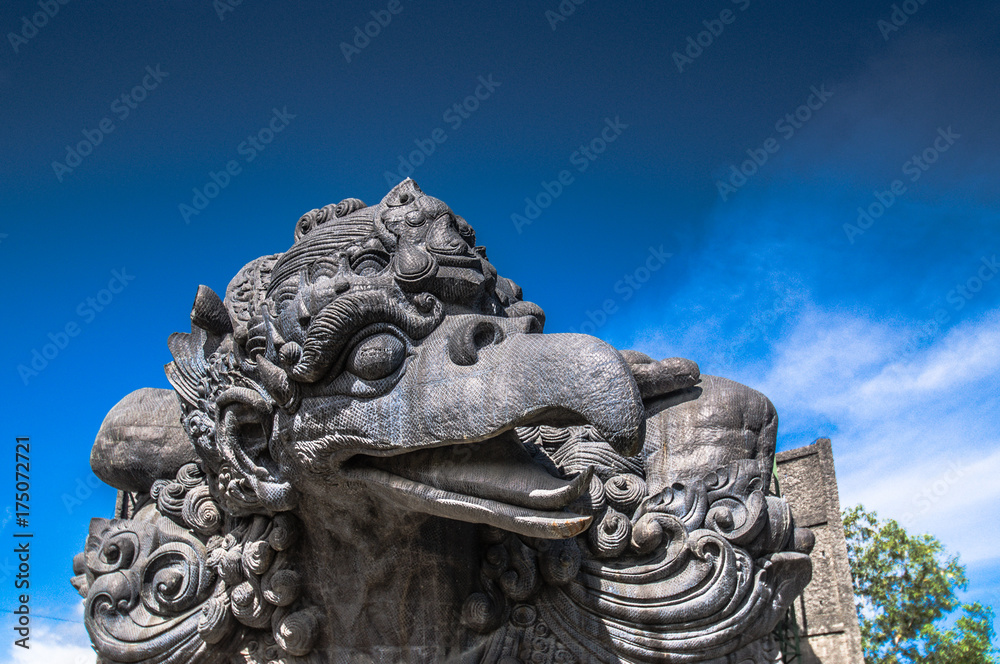 Gigantic Garuda Sculpture in Garuda Wisnu Kencana Bali, with blue sky ...