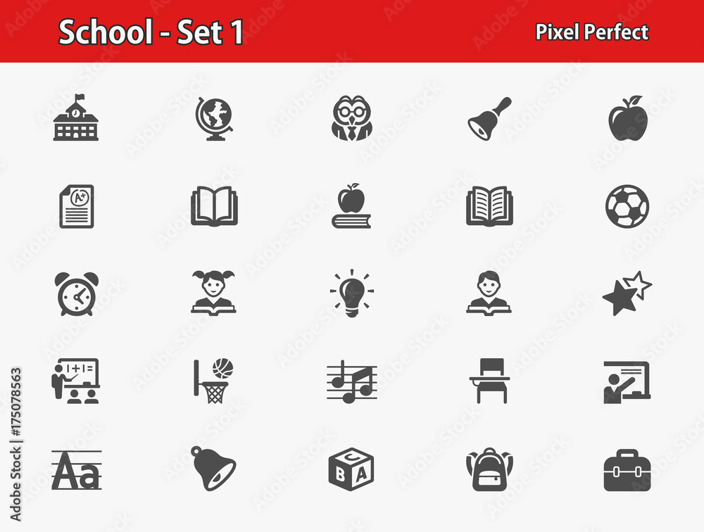 School and Education Icons. Professional, pixel perfect icons optimized ...