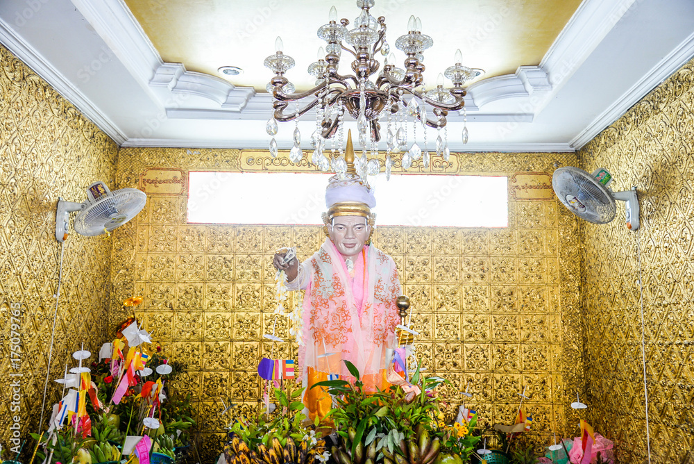 Nat bobo Gyi in Botahtaung Pagoda of Yangon, Myanmar. traditionally Nat ...