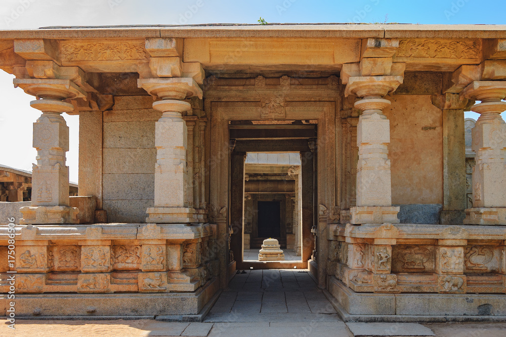 Hazara Rama Temple in Hampi, Karnataka, India. The temple is famous for ...