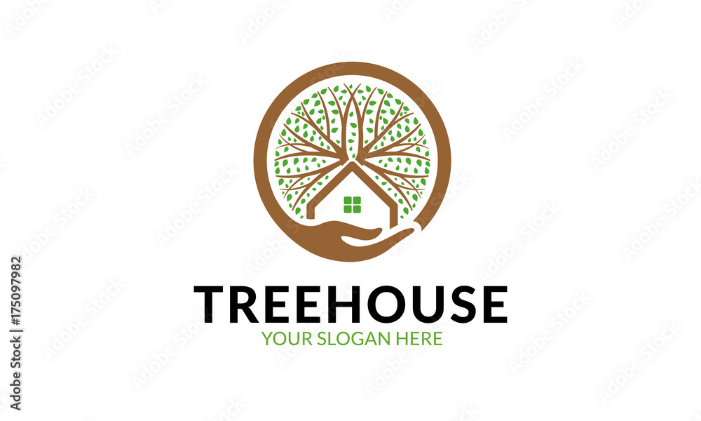 Tree House Logo Stock Vector | Adobe Stock