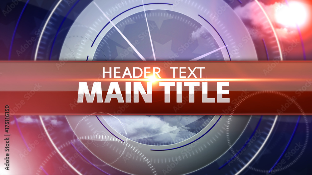 Glossy Circular News Style Title Stock Template | Adobe Stock