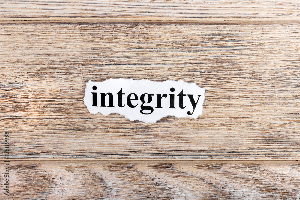 Integrity text on paper. Word Integrity on torn paper. Concept Image ...