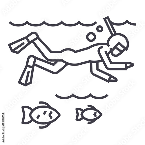 Scuba Diver Clipart Black And White