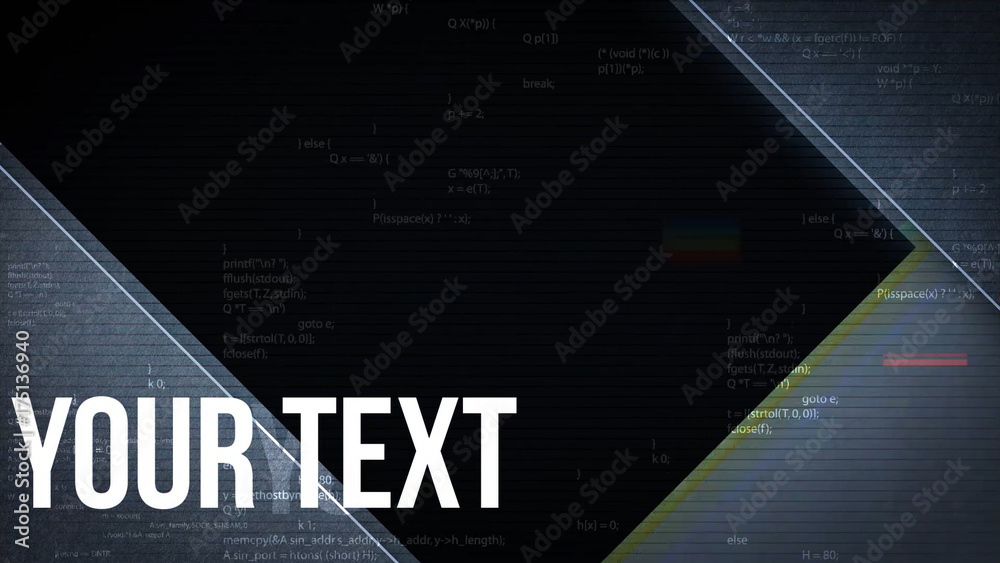 Computer Code Screen Text Overlay Stock Template | Adobe Stock