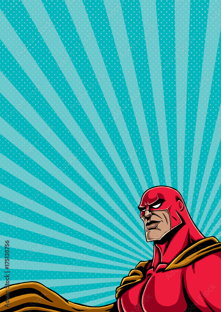 Superhero Portrait 2 / Background with superhero portrait and copy ...