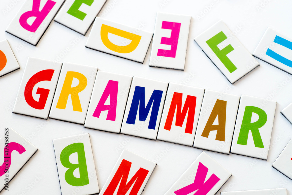 word grammar made of colorful letters Stock Photo | Adobe Stock