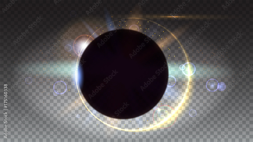 Solar eclipse, astronomical phenomenon - full sun eclipse. The planet ...