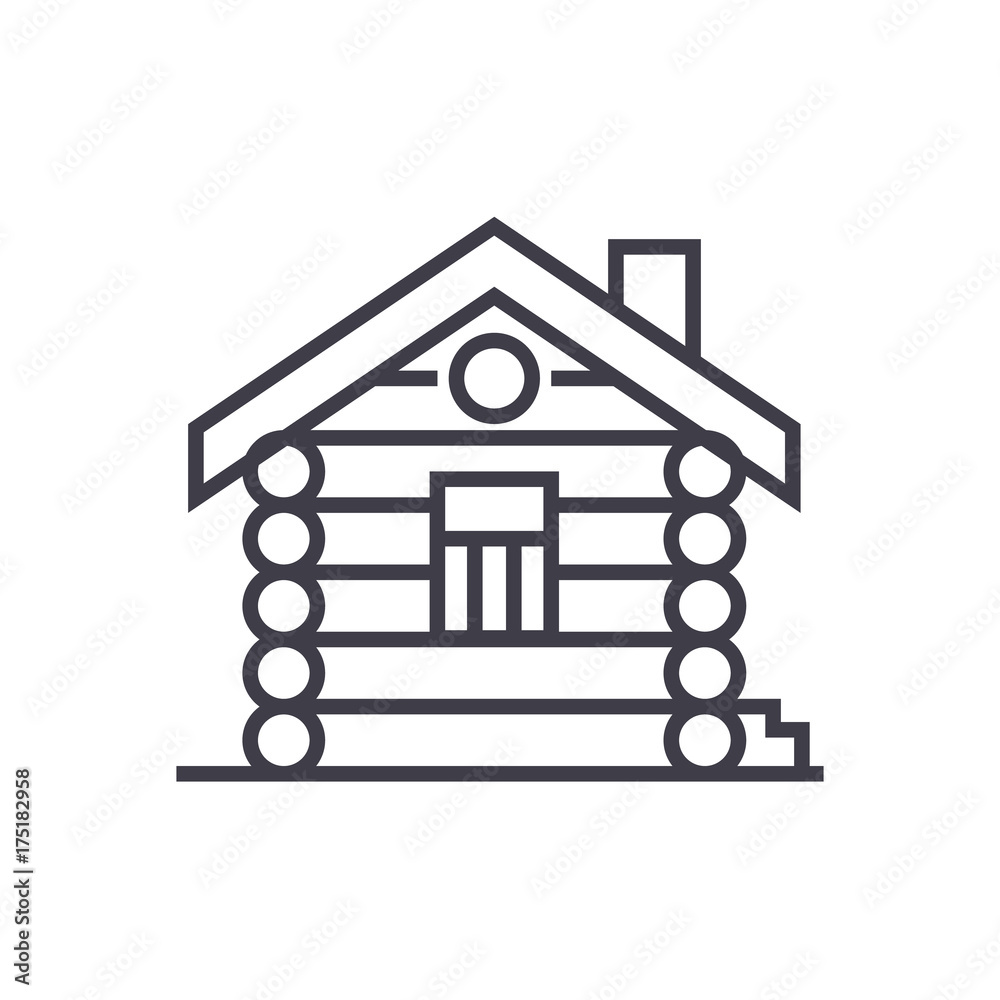 Cabin Clip Art Black And White