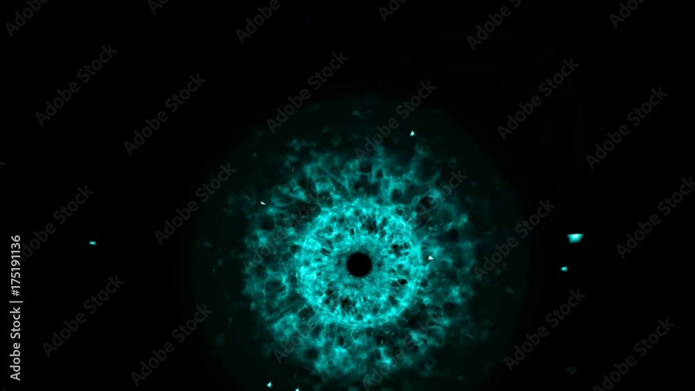 Shock Waves Explosion With Particles Stock Video | Adobe Stock