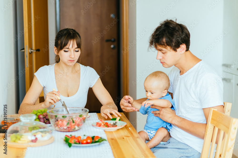 Family Breakfast Scene