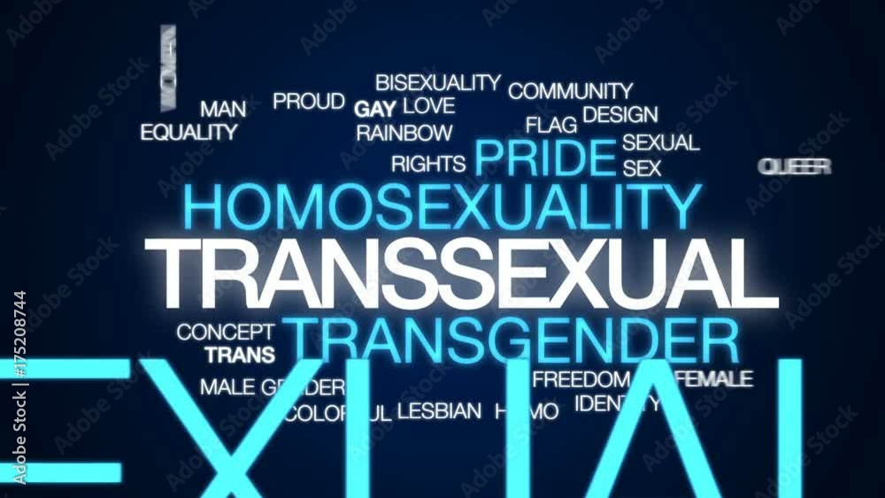 Transsexual animated word cloud, text design animation. Stock Video ...