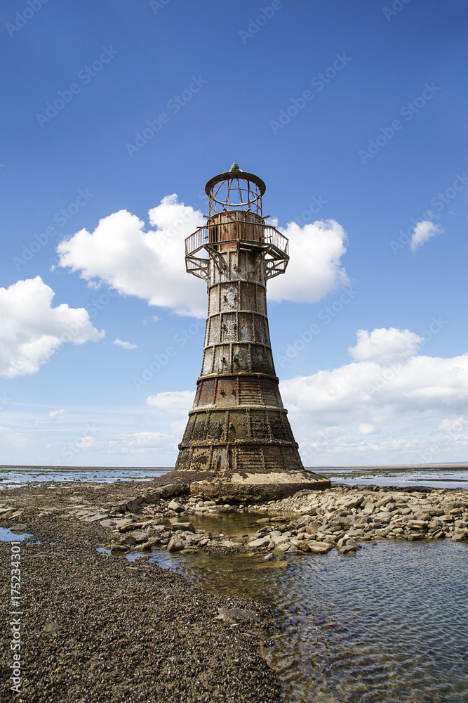 Whiteford Lighthouse is listed by Cadw as Grade II* A wave-swept cast ...