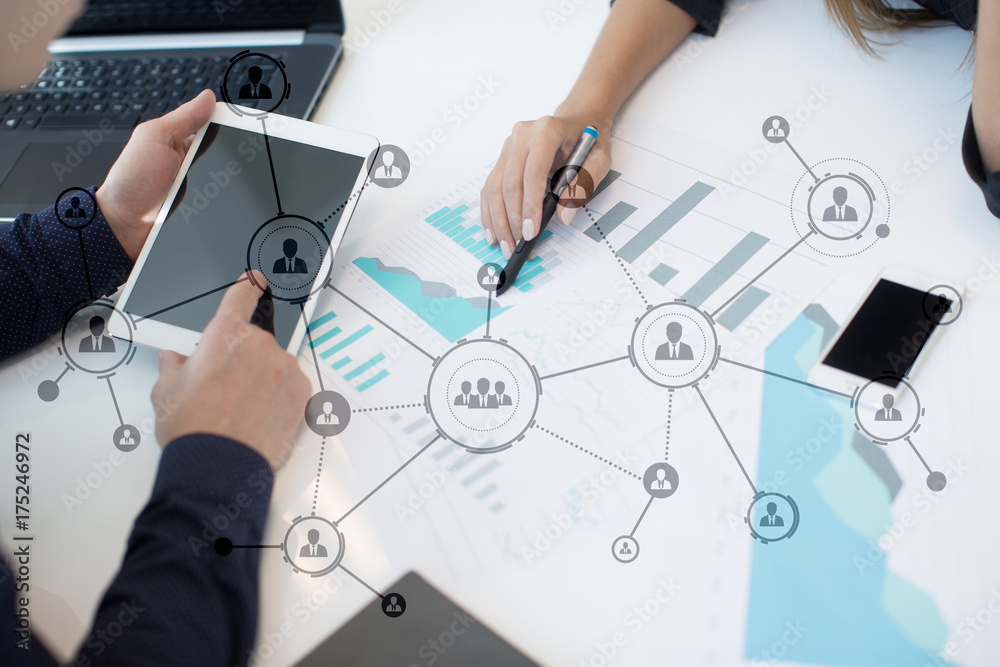 Organisation structure. People's social network. Business and ...