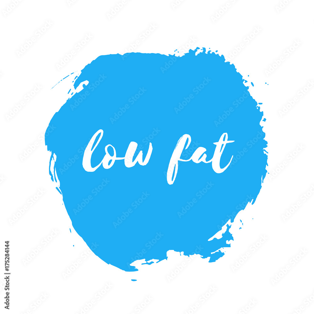 Low fat natural fresh milk splash logo. Dairy products. Organic design ...