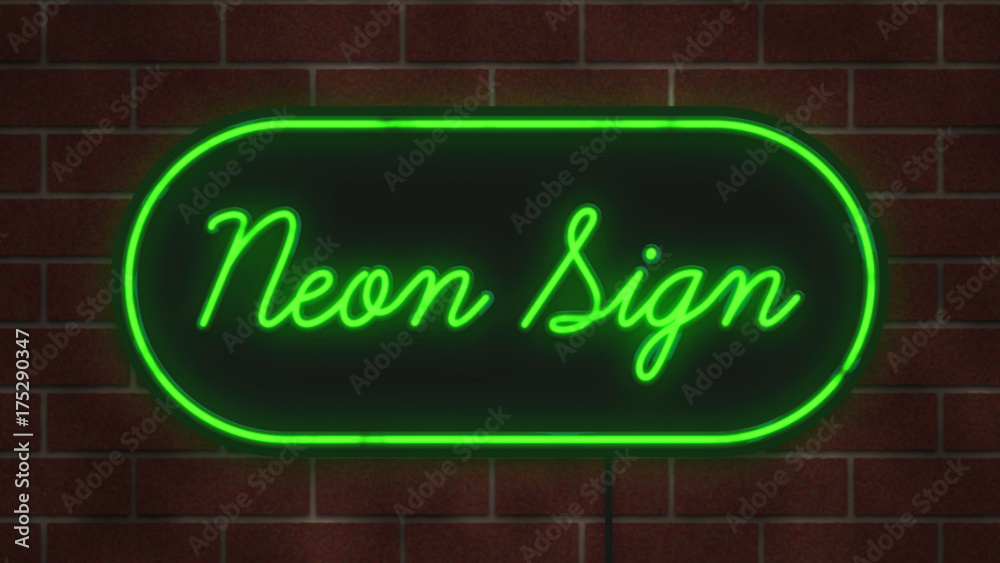 Neon Sign Stock Template | Adobe Stock