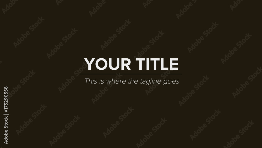 Simple Title Reveal Stock Template | Adobe Stock