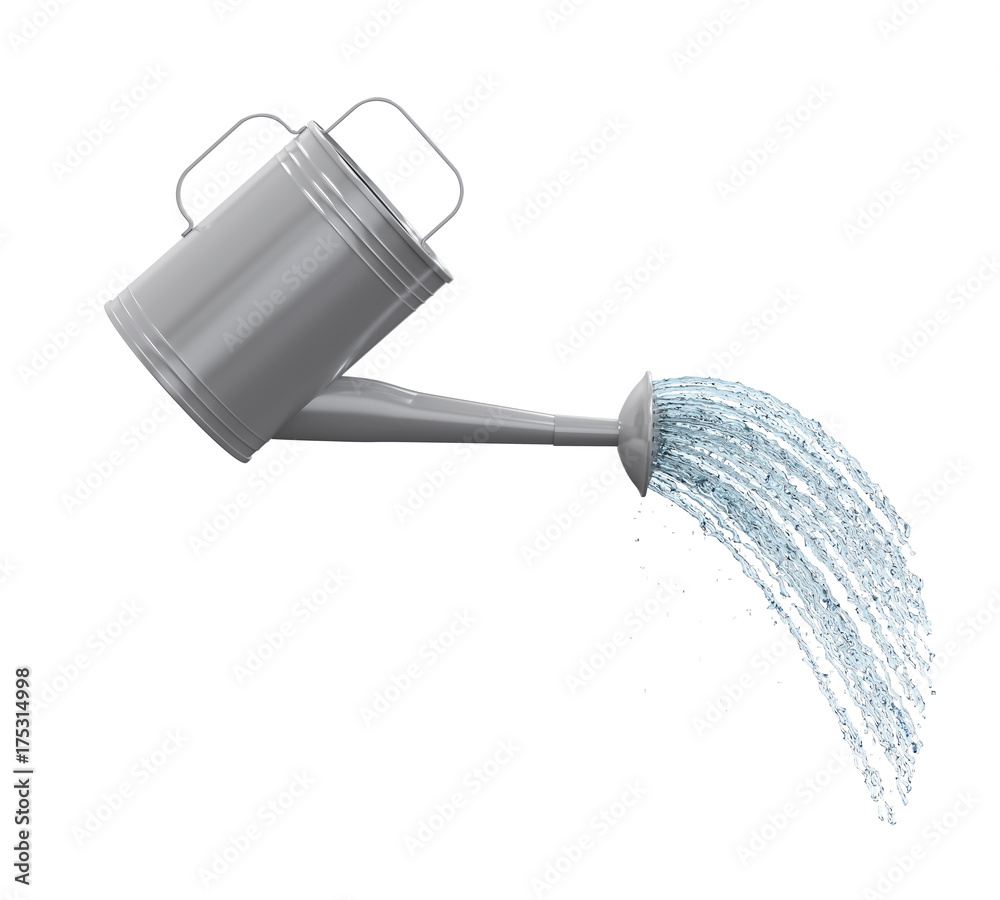 Watering Can Pouring Water Isolated Stock Illustration | Adobe Stock