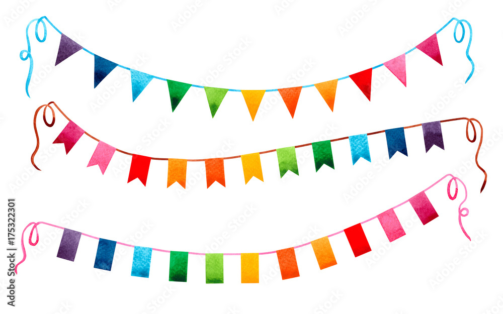 Flag Garland Illustration