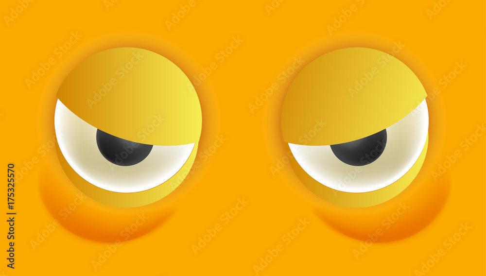 Smiley eyes isolated cartoon vector illustration Stock Vector | Adobe Stock