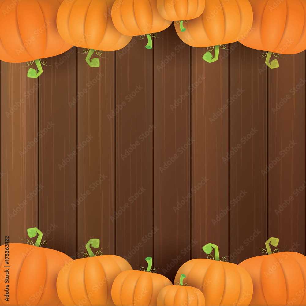 autumn vector orange pumpkins border design template for banners and ...