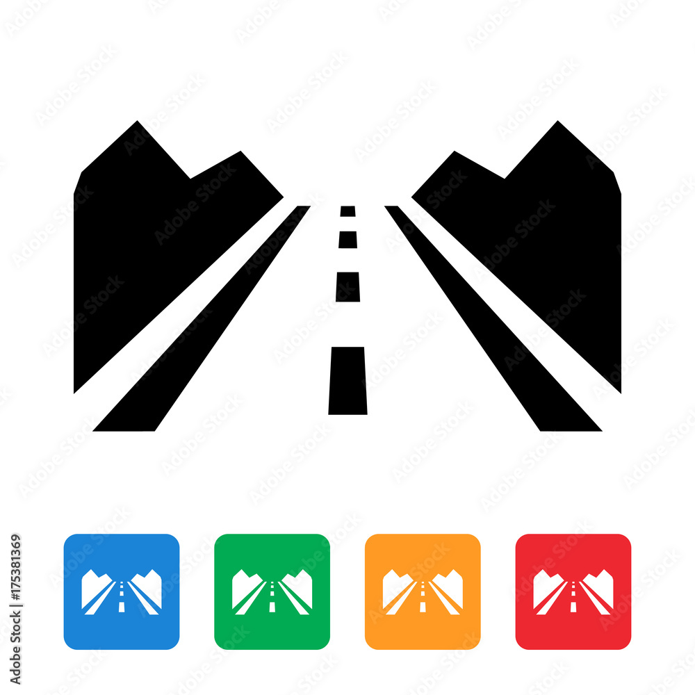 Road icon Stock Vector | Adobe Stock