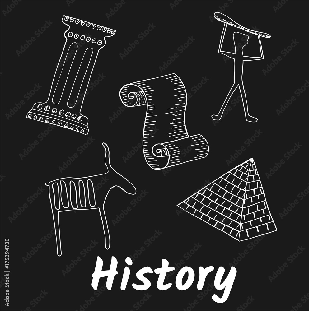 School subjects, history Stock Illustration | Adobe Stock