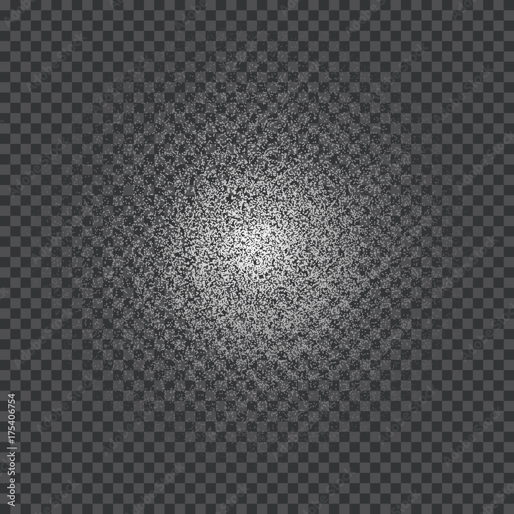 plurality of particles emanating from the center of the isolated object ...