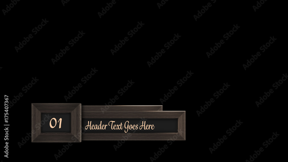 Wooden Frame Lower Third Stock Template | Adobe Stock